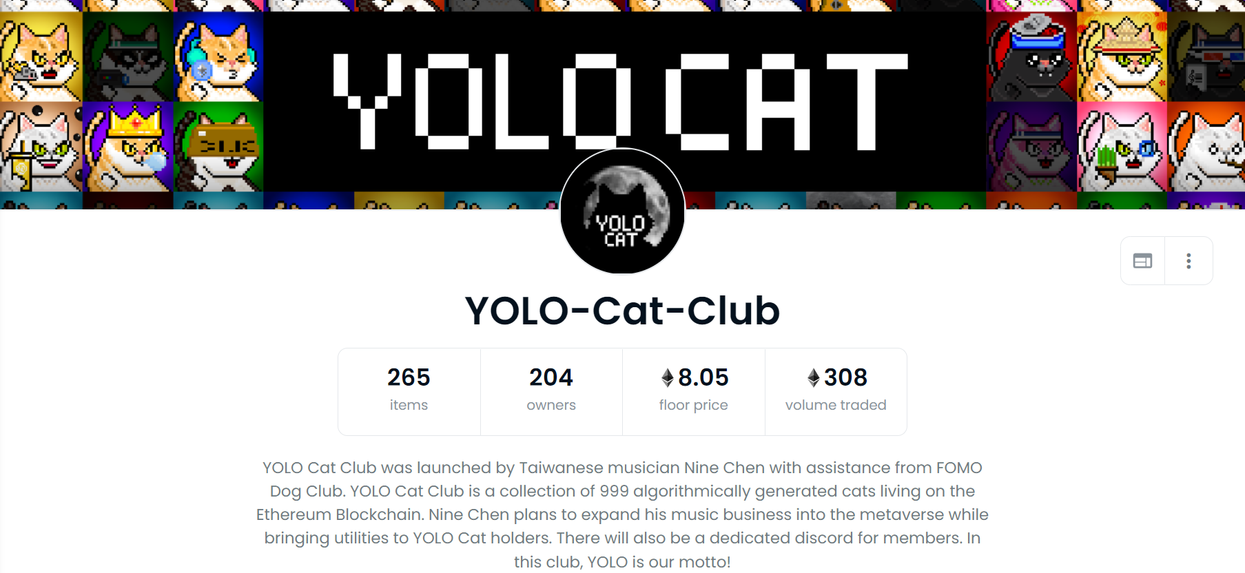 幣圈奇聞！「開賣前 1分鐘，完售」，陳零九YOLO Cat NFT入帳數千萬，地板價漲至9ETH | 動區動趨-最具影響力的區塊鏈新聞媒體