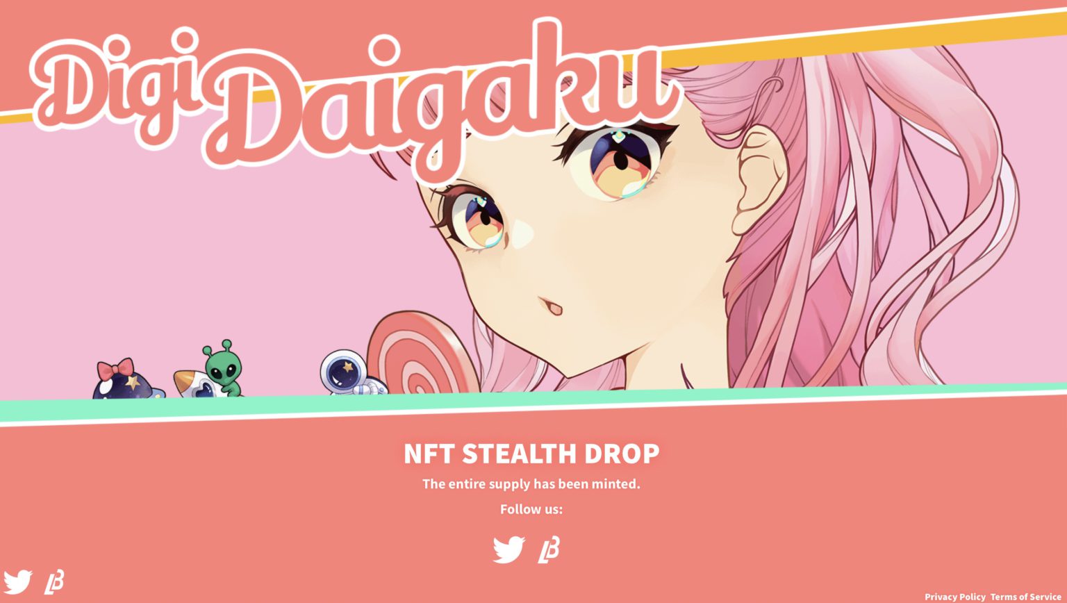 DigiDaigaku暴漲千倍登頂Opensea！免費mint後三周飆至地板價15.8ETH | 動區動趨-最具影響力的區塊鏈新聞媒體