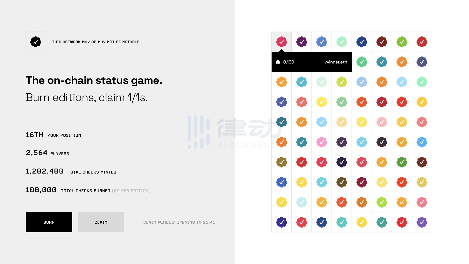 Checks NFT「推特認證勾勾」暴漲 3000% 的妙點：用燃燒機制決定藝術價值 | 動區動趨-最具影響力的區塊鏈新聞媒體