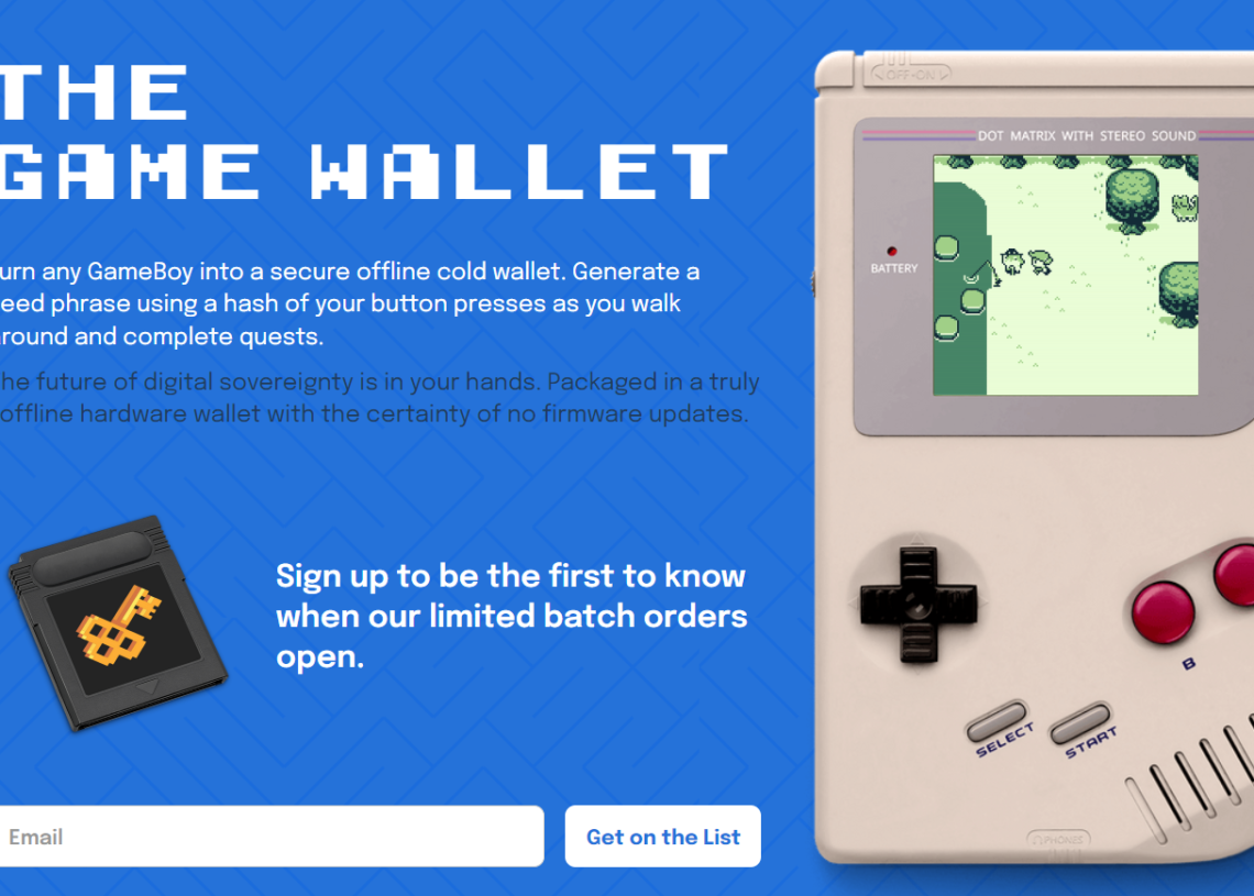把「任天堂GameBoy」改造成離線冷錢包！Keyp 推新項目 Game Wallet | 動區動趨-最具影響力的區塊鏈新聞媒體