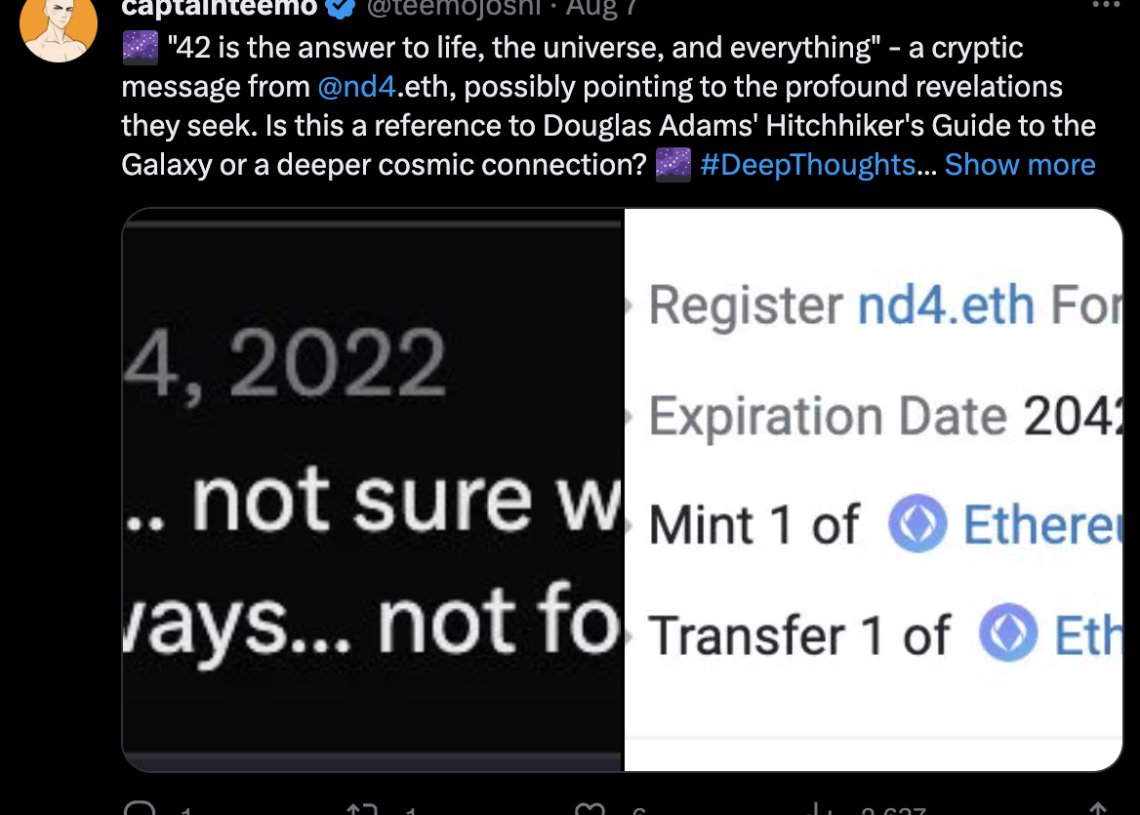 無聊猿陪葬愛情！巨鯨nd4.eth再銷毀BAYC、MAYC、BAKC發洩情傷 | 動區動趨-最具影響力的區塊鏈新聞媒體