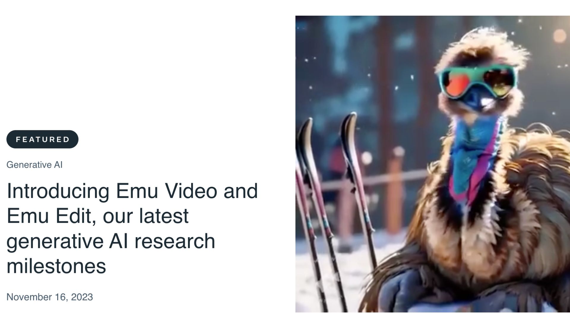短影片神器》Meta發表新AI模型「Emu Video」，輸入文字輕鬆生成動畫 | 動區動趨-最具影響力的區塊鏈新聞媒體
