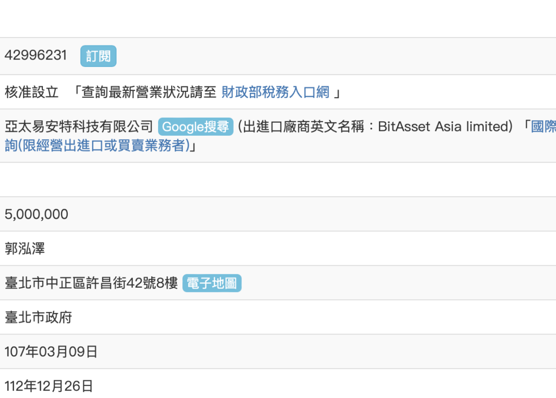 BitAsset回應陸資風波「現任負責人獨資經營」，台灣VASP公會聲明：與主管機會密切溝通 | 動區動趨-最具影響力的區塊鏈新聞媒體