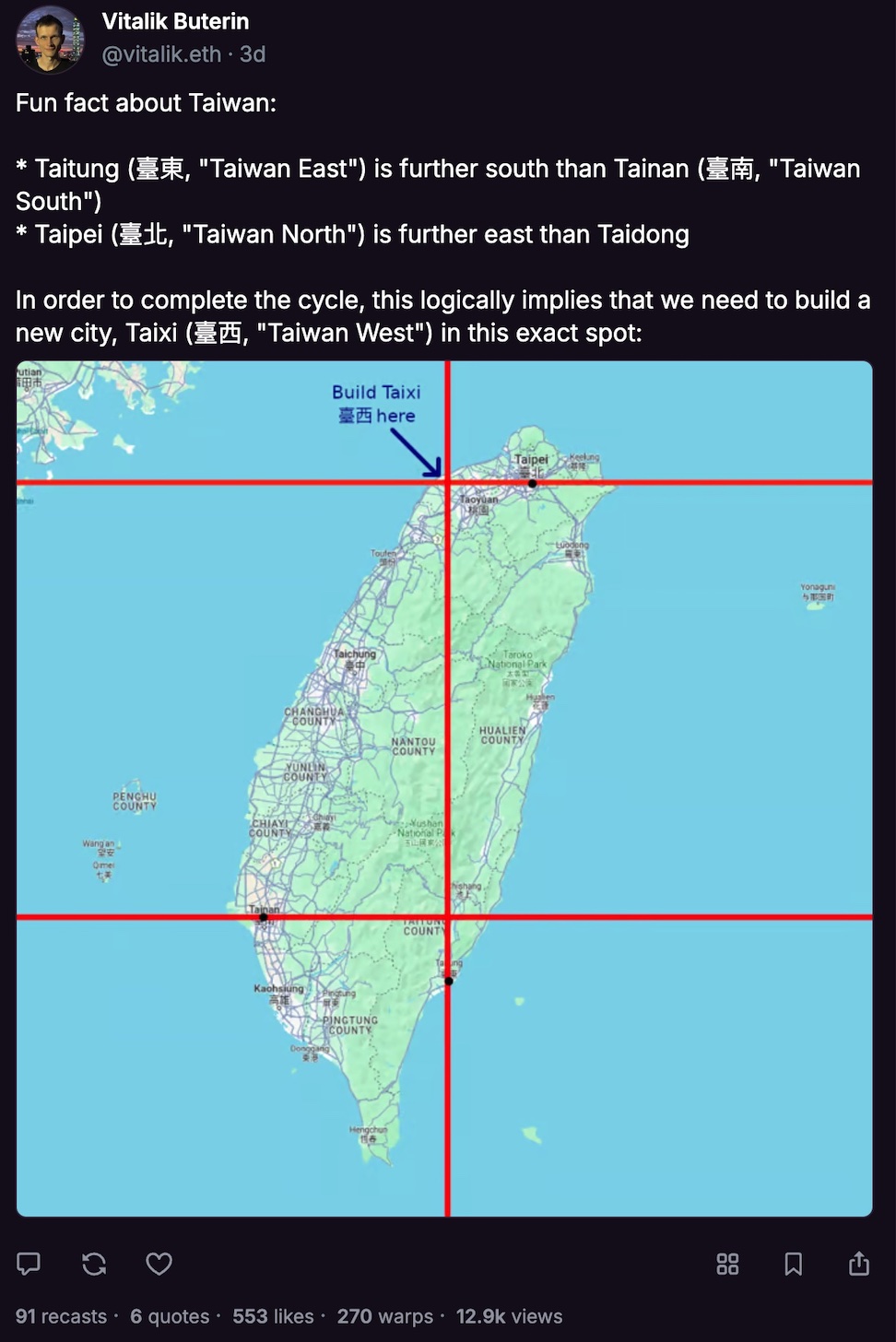 V神教你台灣地理：台東比台南「更南邊」、台北又比台東「更東邊」，讚一設計超可愛 | 動區動趨-最具影響力的區塊鏈新聞媒體
