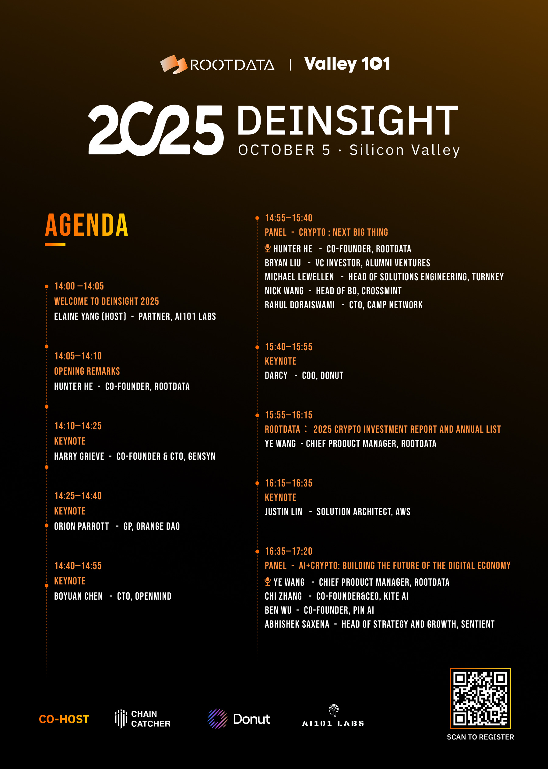 矽谷 101 x RootData 年度峰會公布最新嘉賓陣容，預計吸引超過 1,000 人參與 | 動區動趨-最具影響力的區塊鏈新聞媒體